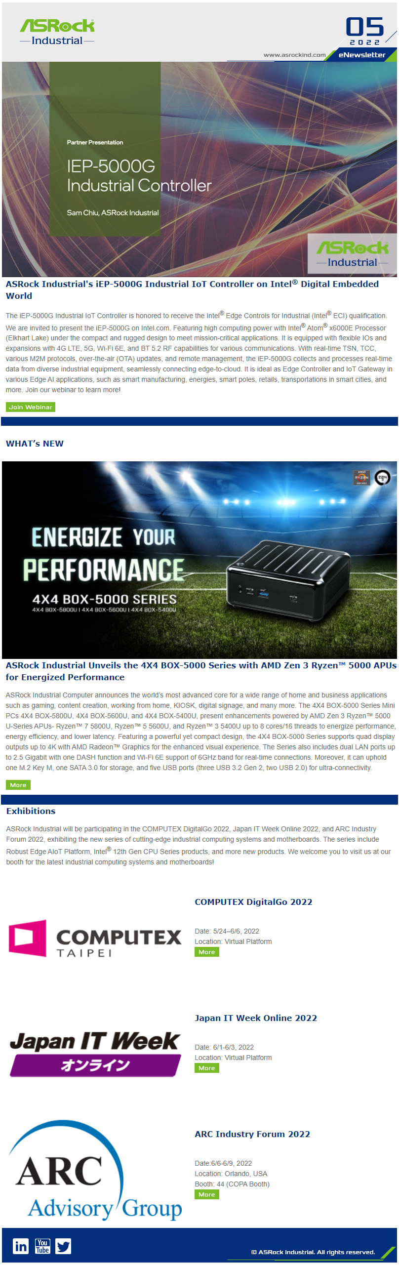 ASRock Industrial - ASRock Industrial's iEP-5000G Industrial IoT Controller on Intel® Digital ...